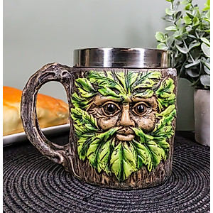Ebros Gift Whimsical Magic Forest Spirit Chibi Greenman Drink Mug With Tree Bark Design Texture Beer Stein Tankard Coffee Cup 16oz Fantasy Willow Of The Wisteria Woods