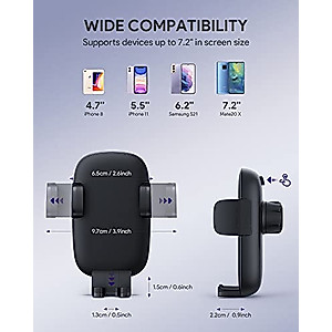 HHJ Phone Mount for Car [Super Stable & Easy] Upgraded Air Vent Clip Car Phone Holder Mount Fit for All Cell Phone with Thick Case Handsfree Car Mount for iPhone Automobile Cradles Universal