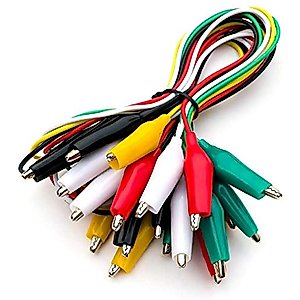 E-Outstanding 2 Set (10 PCS/Set) 50cm 19 Inch Double-ended Crocodile Clips Cable Alligator Clips Wire Testing Wire