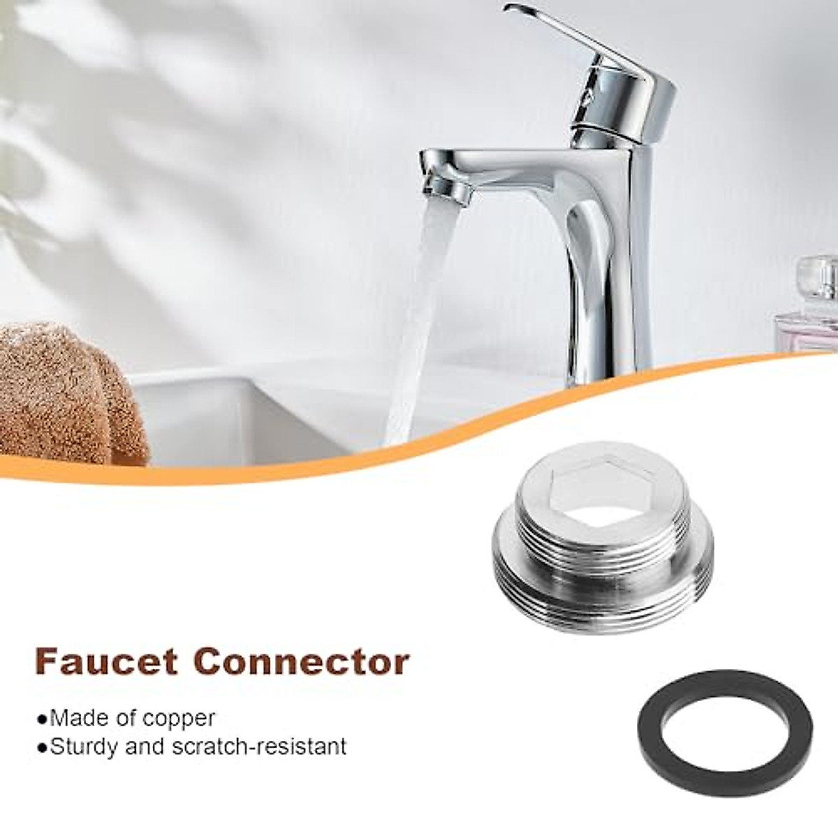 3 pcs Faucet Adapter Kit, CNYMANY Heighten Male M22mm to Male M20mm Fine Thread Kitchen Aerator Adapter Set Sink Faucet Adapter Connecting Garden Hose Water Filter Standard Hose via Diverter