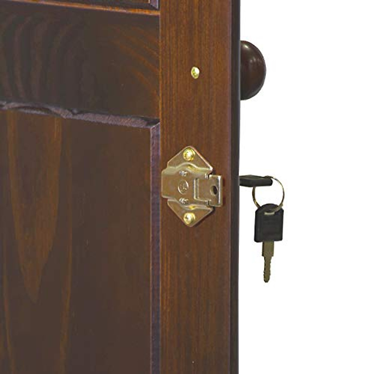 Palace Imports 100% Solid Wood Smart Wardrobe/Armoire/Closet, Mocha Color, 40" W x 72" H x 21" D, 1 Clothing Rods, 1 Lock, 2 Drawers Included