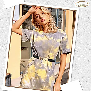 JASGOOD 2 Pack Women Stretchy Waist Belt Retro Elastic Skinny Belt for Ladies with Gold Buckle