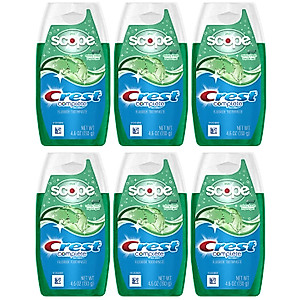 Crest Complete Whitening Plus Scope Multi-Benefit Fluoride Liquid Gel Toothpaste, Minty Fresh, 4.6 Ounce (Pack of 6)