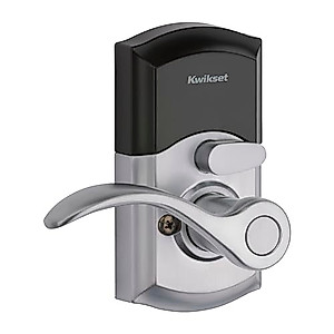 Kwikset 955 Keyless Keypad Door Lock, Electronic Lever Deadbolt, 3 Entry Modes, Auto Lock, SmartKey Security - Satin Chrome