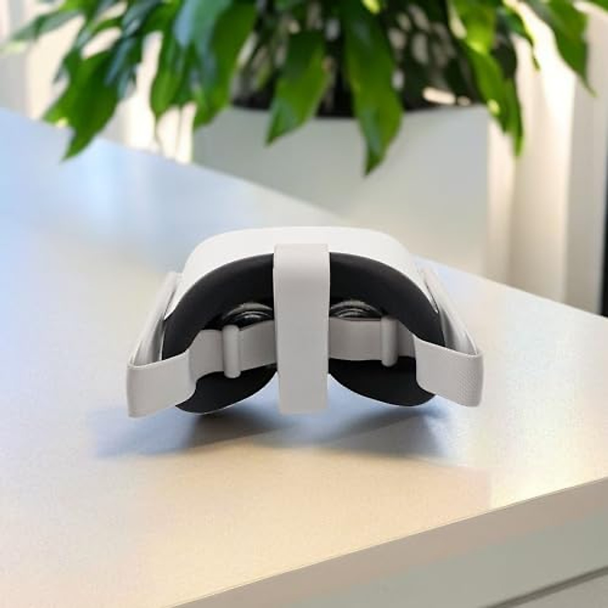 Replacement Head Strap for Oculus Quest 2 Headset, Headstrap for Meta Quest 2 PC Virtual Reality Headsets VR Accesories with 1 Pair Thumb Grip Caps