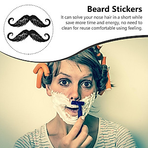 20pcs Mustache Wax Stickers Nose Hair Removal Waxing Mustache Protectors Mustache Guard Sticker For Mustache Cleaning Stickers Nose Wax Kit