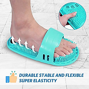 meidong Silicone Shower Foot Scrubber Personal Foot Massage and Cleaning, Non-Slip Foot Scrubber for Men and Women (1PCS Green)