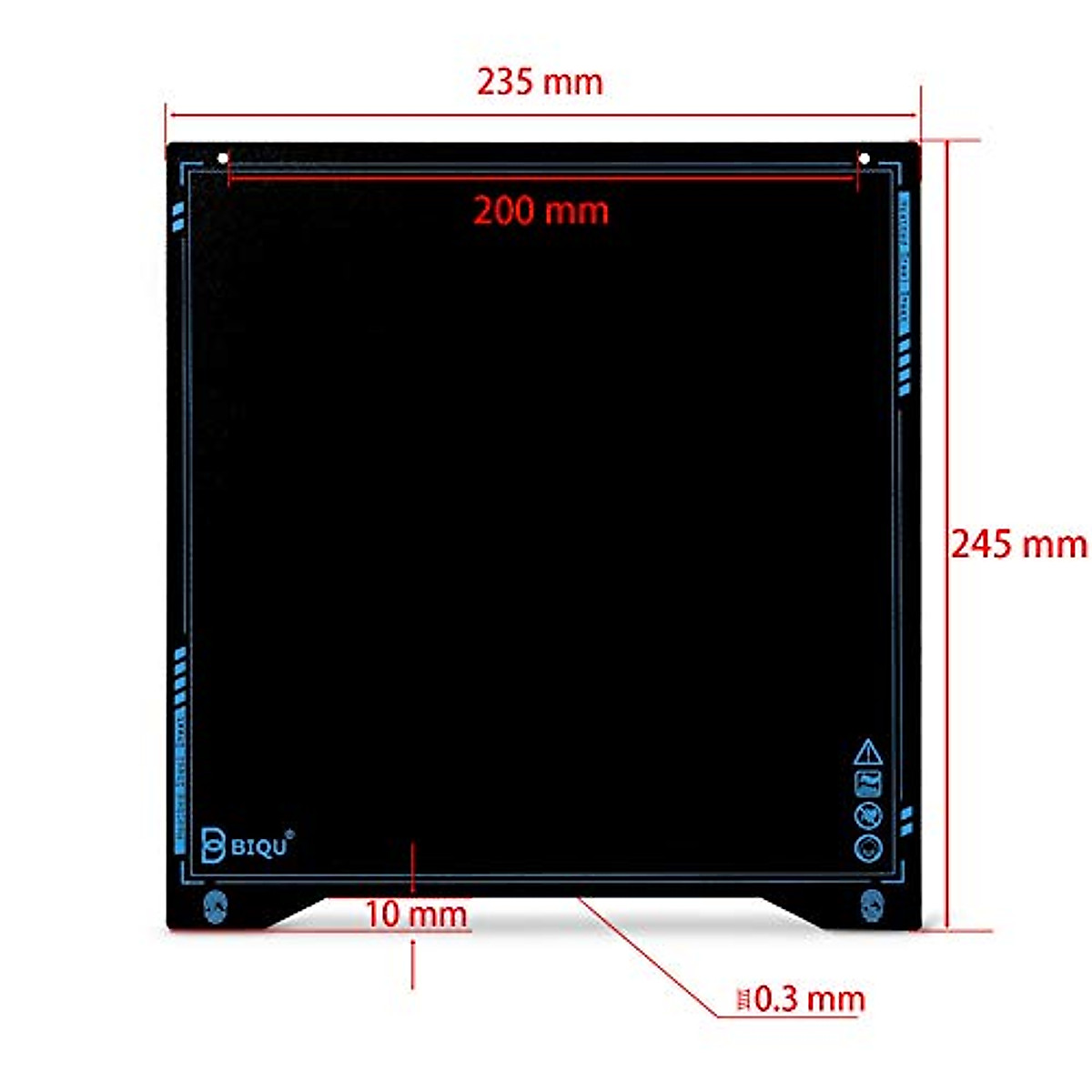 BIQU Upgrade SSS Spring Steel Sheet with Magnetic Sticker, 235X235MM Ultra-Flexible Removable Surface Heated Bed Platform 3D Printer Parts Printing Build Plate for Ender 3/Ender3 Pro/Ender 5/B1