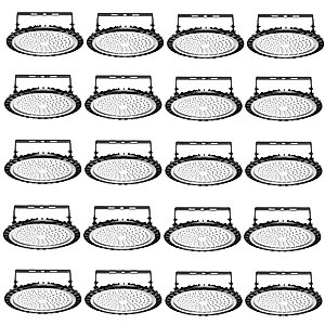Ankishi UFO LED High Bay Light, 20 Pack 500W 50000LM Waterproof Commercial Bay Lighting, 6500K High Bay LED Lights, UFO High Bay Shop Light for Warehouse, Workshop, 2000W HID/HPS Equivalent