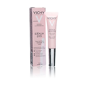 Vichy Idéalia Eye Cream with Caffeine & Vitamin C, Dark Circle Eye Serum Cream for Dark Circles & Fine Lines, Ophthalmologist Tested, 0.5 Fl Oz