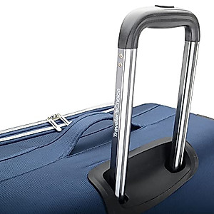 Traveler's Choice Lares Softside Expandable Luggage with Spinner Wheels, Navy, Carry-On 22-Inch