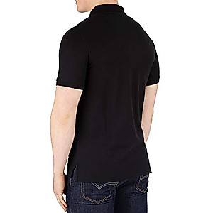 Psycho Bunny Men's Classic Trim Fit Short Sleeve Pique Polo Shirt Black