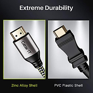 GearIT HDMI Cable (2-Pack / 0.75ft / 0.22m) High-Speed HDMI 2.0b, 4K 60hz, 3D, ARC, HDCP 2.2, HDR, 18Gbps - Nylon Braided Cord
