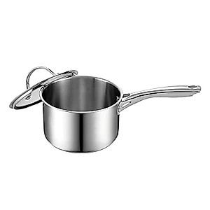 Cooks Standard Classic Stainless Steel SaucePan/Sauce Pan 2-QT with Glass Lid