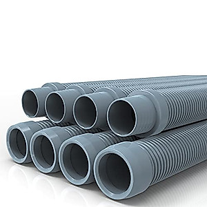 Poolvio Professional Swimming Pool Vacuum Cleaner Hose -1.5” 8 Piece Hoses for Pool Vacuum Extension/Replacement - Compatible with all Major Automatic Swimming Pool Cleaners