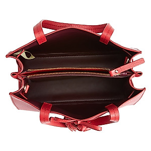 Kate Spade New York Hayes Street Isobel Sam Pebble Leather Satchel Bag, Rosso Red