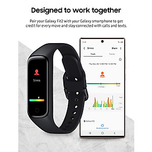 Samsung Galaxy Fit 2 Bluetooth Fitness Tracking Smart Band – Black (US Version) (Renewed)