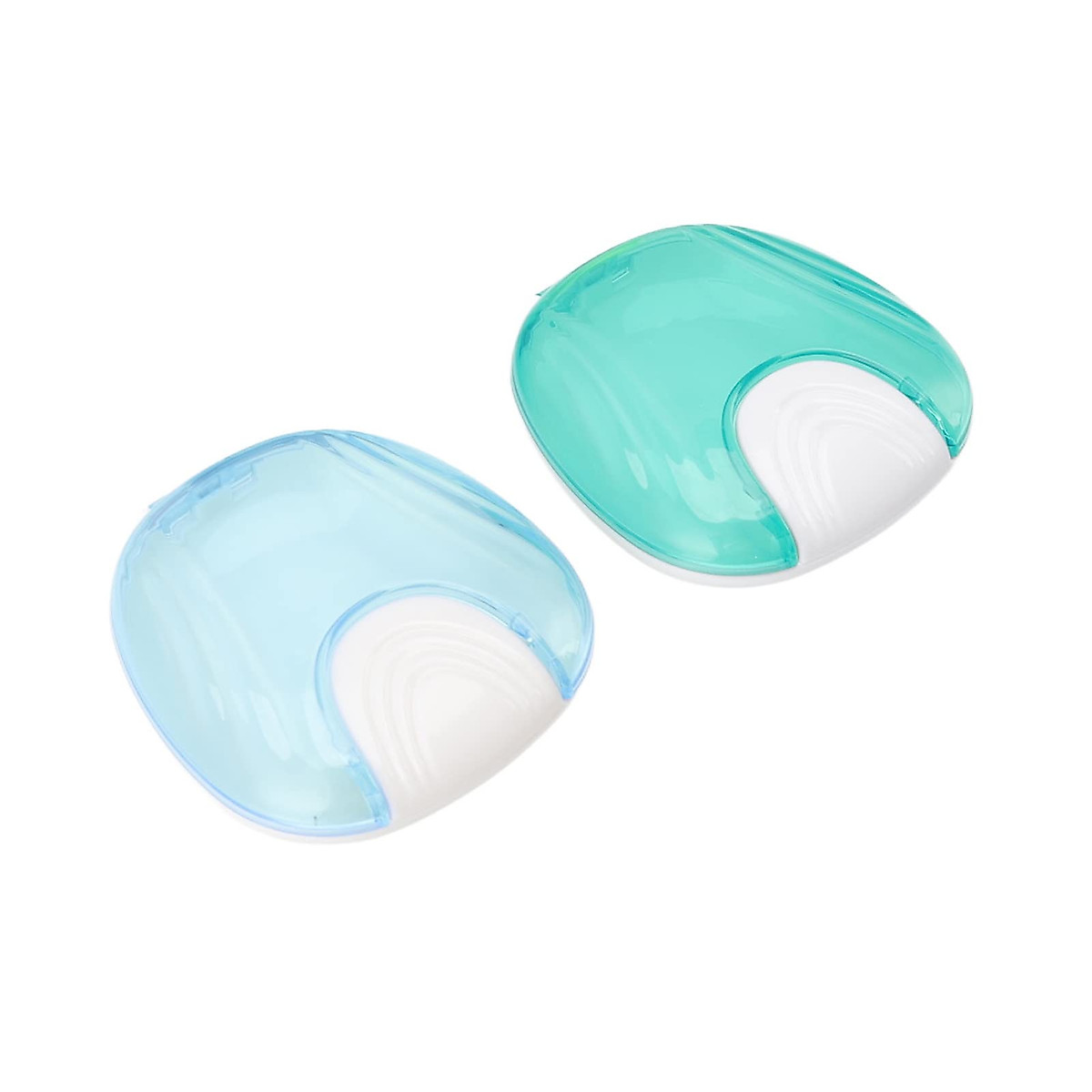 5pcs Slim Retainer Case, Portable Travel Denture Case Storage Container with Tight Snap Lock for Aligners Orthodontic Mouth Guard