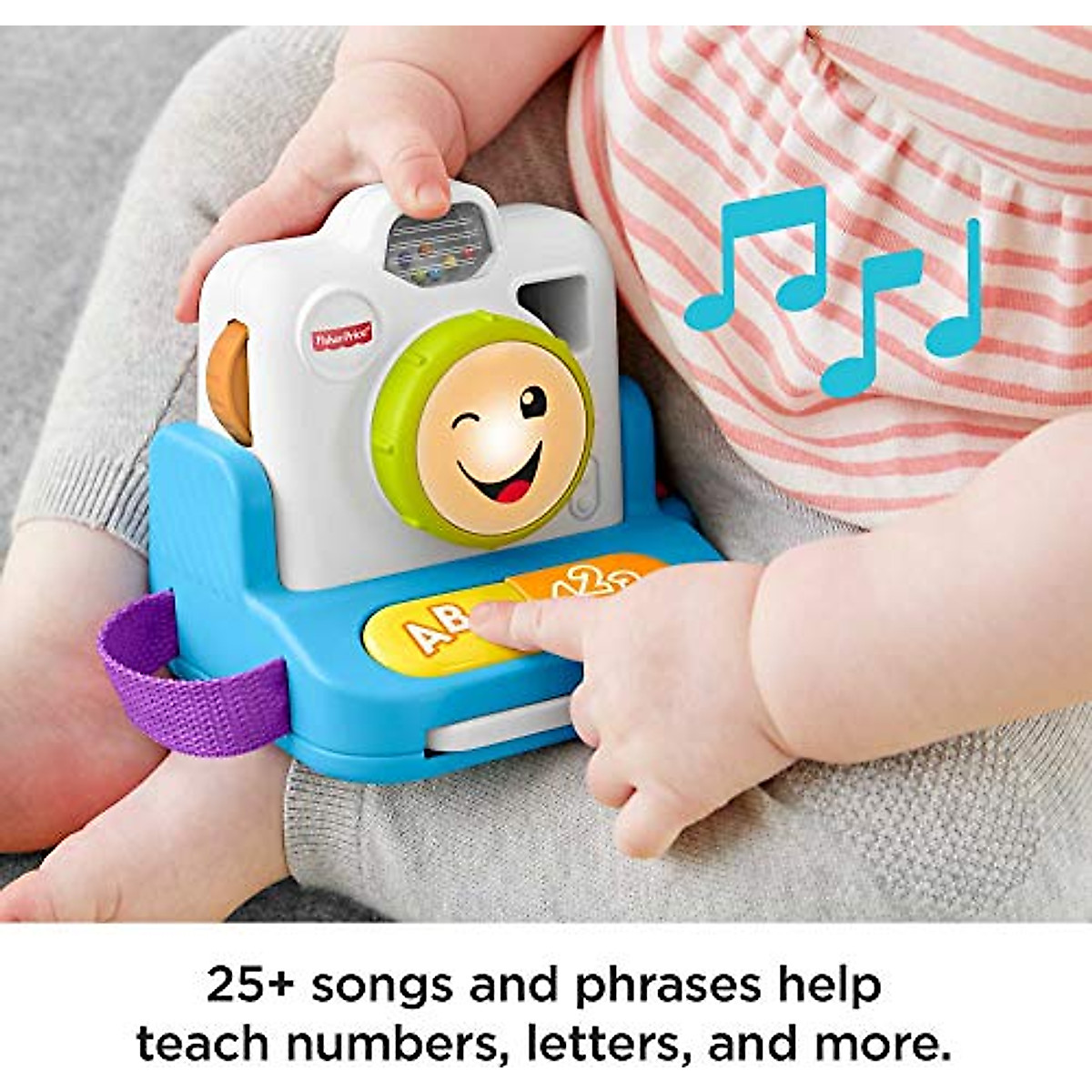 Fisher-Price Laugh & Learn Click & Learn Instant Camera, Early Role Play Toy with Music and Light for Baby and Toddlers 6-36 Months
