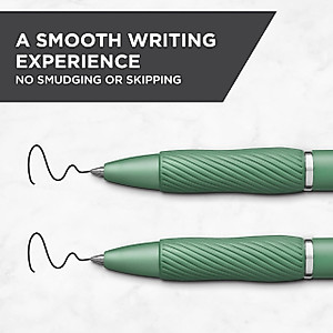 SHARPIE S-Gel, Gel Pens, Drawing Pens, Gel Ink Pens For Journaling, Writing Pens, Coloring Pens, Medium Point Pens (0.7Mm), Green Barrel, Black Ink, 4 Count