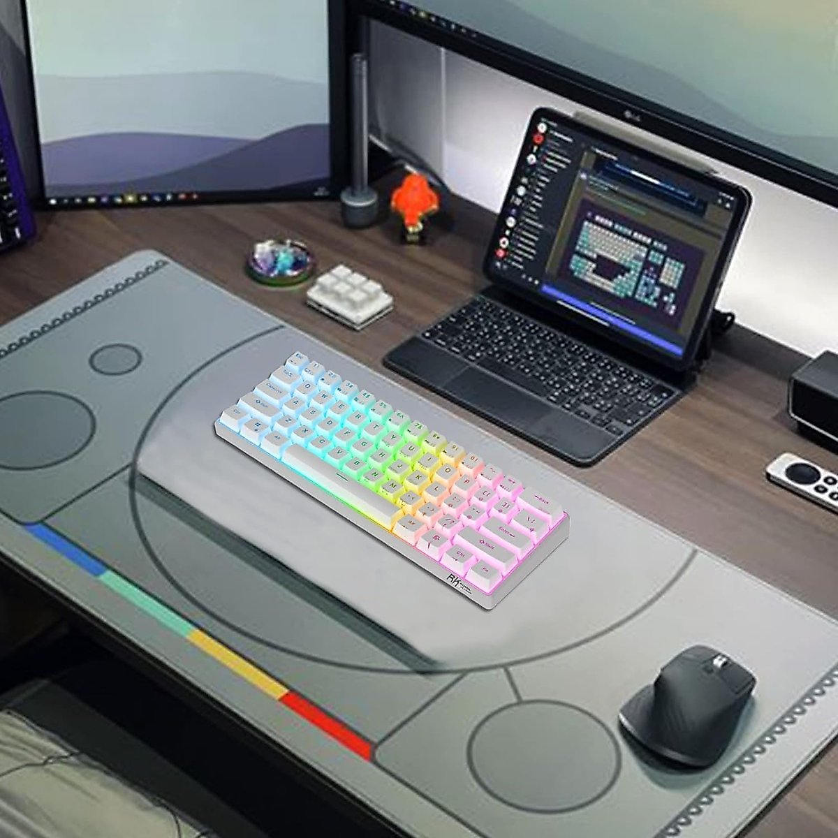 Gaming Keyboard for Girl, 60 Percent Keyboard Color Cute Keyboard with , Wired Mechanical Keyboard for Gaming Office White