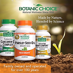 Botanic Choice Parsley Seed Oil-for Bad Breath from Odor-Causing Foods-Odor Neutralizer from Within-Breath Freshener gels-60 Softgels