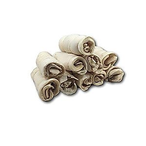 Top Dog Chews – 6” Beef Cheek Rolls, Long Lasting Dog Bones for Aggressive Chewers, Rawhide Free Dog Treats,(6 Inch (Pack of 10)