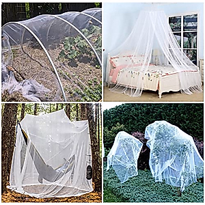 Mosquito Netting 39x10Ft Garden Mesh Netting, Bug Insect Mosquito Fly Bird Net, Animals Barrier Protection Net, White 3x12 m