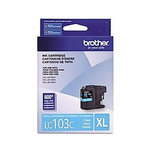 Brother Lc103C, Lc-103C, Innobella High-Yield Ink, 600 Page-Yield, Cyan, Case of 2