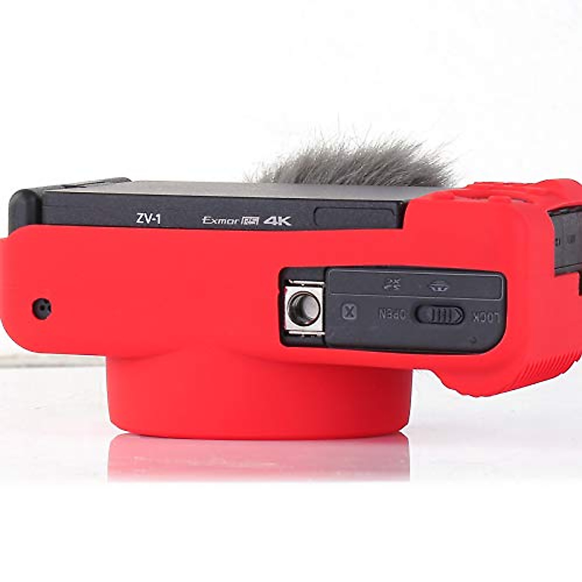 Yisau Camera Case for Sony ZV-1, Sony ZV1 Camera Case Digital Camera Anti-Scratch Slim Fit Soft DSLR Camera Sleeve with ZV1 Screen Protector (Red)