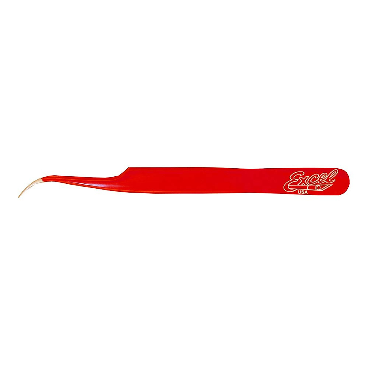 Excel Blades Curved Fine Tip Tweezers for Intricate Projects, Scrapbooking, Cardmaking, One Size, Multi Color, Red