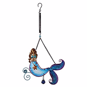 Sunset Vista Designs Metal and Glass Mermaid Bouncy Hanging Decoration