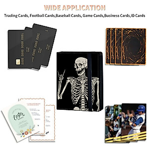 4 Pocket Card Binder, Waterproof Trading Card Folders with Double Sided Pockets, 320 Card Collection Binder for Game Cards/Most Standard Size Cards/Sports Cards, Rock Skull
