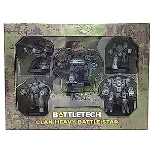 BattleTech Clan Heavy Battle Star - Miniatures Wargame for 2+ Players, Ages 14+, 1.5 Hours+ Play Time - Classic Mech Warfare Collection by Catalyst Game Labs