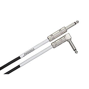 Hosa GTR-215R Straight to Right Angle Guitar Cable, 15 Feet Black