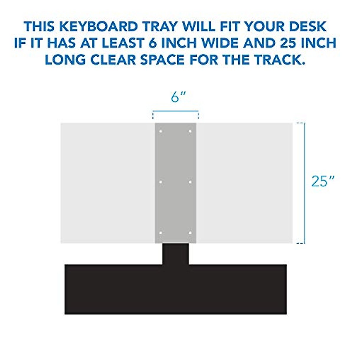 Mount-It! Sit Stand Keyboard Tray, Height Adjustable Under Desk Keyboard and Mouse Drawer, Full Motion Standing Design with 13.4 Inches of Vertical Adjustment, 26.5 in Wide Platform