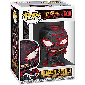 POP Marvel: Venom - Venomized Miles Morales Funko Vinyl Figure (Bundled with Compatible Box Protector Case), Multicolor, 3.75 inches