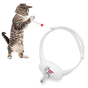 Laser Cat Toy Collar – 2 Adjustable Modes – 15 Minute Standby Shut Off – Rechargeable Micro-USB – Fits Cats and Kittens 200mm to 310mm Neck by Redeye Goods (LM2201)