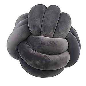 Playlearn 10” Grey Cuddle Ball Sensory Pillow – Plush Toy Hugging Pillow – Calming Stress Relief Toy for Kids