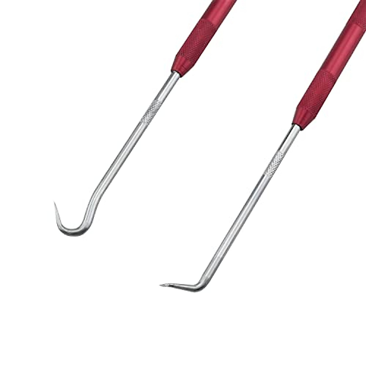 DGBRSM 2pcs Double Pointed Scriber Metal Scribe Tool Hook 8.85 Inches for Machinists, Technicians Or Craftsmen