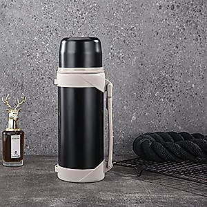 ConToose Insulated Water Bottle, Stainless Steel Sports Water Bottles with Handle, 40oz, Black