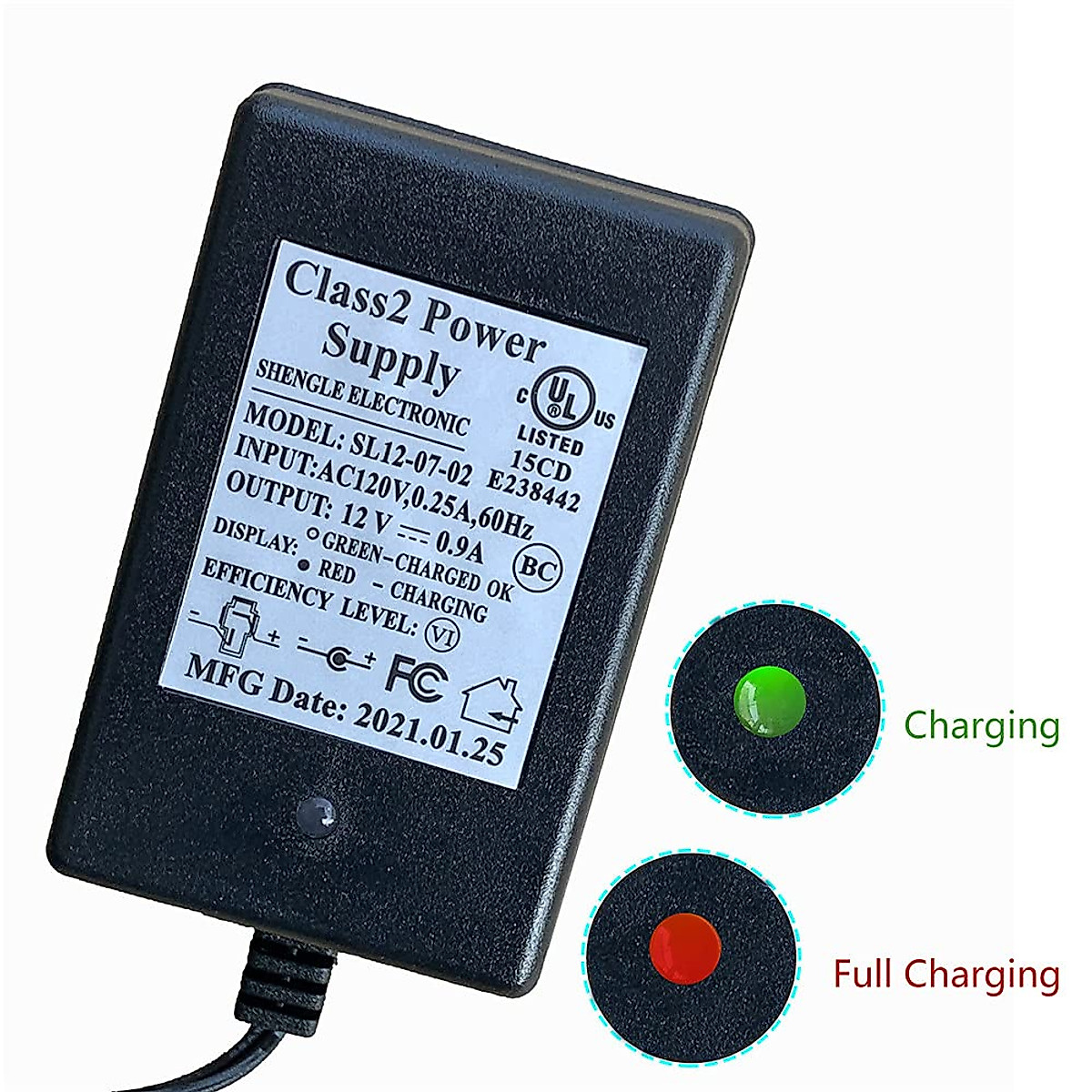 12V Child Ride-Ons Toys Charger SL12-07-02 12V0.9A Kids Electric Cars Universal Charger Battery Supplies Ride On Car Round-Type Plug