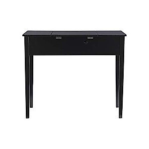 Linon Home Dcor Linon Black Butterfly Stool Vanity Set with Bench, 36"w x 18"d x 30"h,