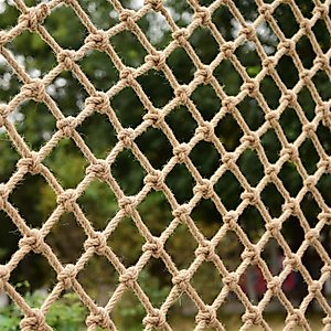 RZM Rope Net for Treehouse, Plants Fence Hemp Rope Netting Children Swing Climbing Safety Net Balcony Railing Protective Net Playground Hammock Cargo Net Child Safety Netting for Balcony
