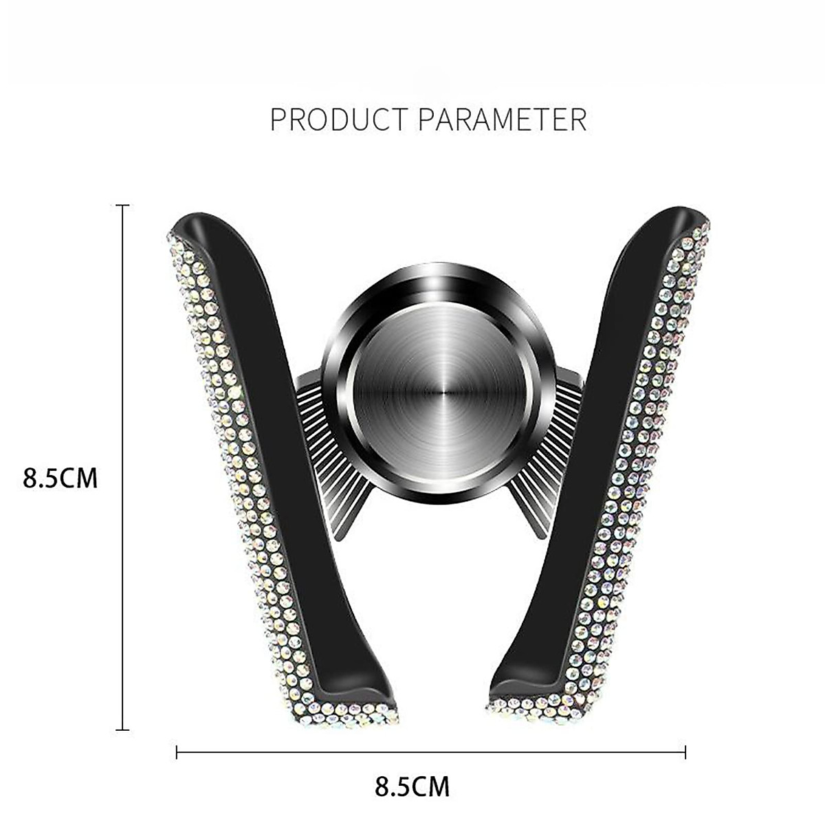 GuoranGG Bling Car Phone Holder,Car Air Vent Mobile Phone Mount, Universal 360°Adjustable Crystal Auto Car Stand Phone Holder Car Accessories for Women,Pink