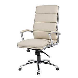 Boss Office Products Executive CaressoftPlus Chair with Metal Chrome Finish (B9471-BG), Beige