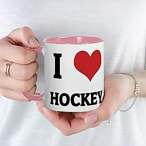 CafePress I Love Hockey Mug Ceramic Coffee Mug, Tea Cup 11 oz
