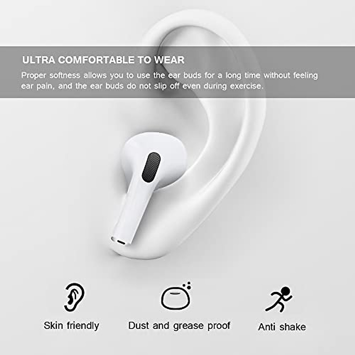 Replacement Ear Tips for AirPods Pro with Noise Reduction Hole, Silicone Earbuds Tips Fit in The Charging Case