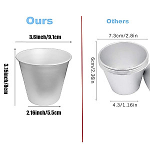 Good news 12 Pieces Pudding Molds for Baking Single Muffin Tin Cupcake Tin Ramekins Cups Nonstick Souffle Darioles Mould Aluminum,3.15 inch Height