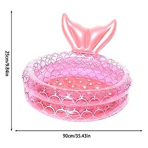 Inflatable Swimming Pool - Kiddie Swimming Pool Blow Up Round Baby Padding Pool,Perfect for Outside and Indoor, Toddler Pool Ball Pit/Fishing/Toys Play Center for Garden Caneem